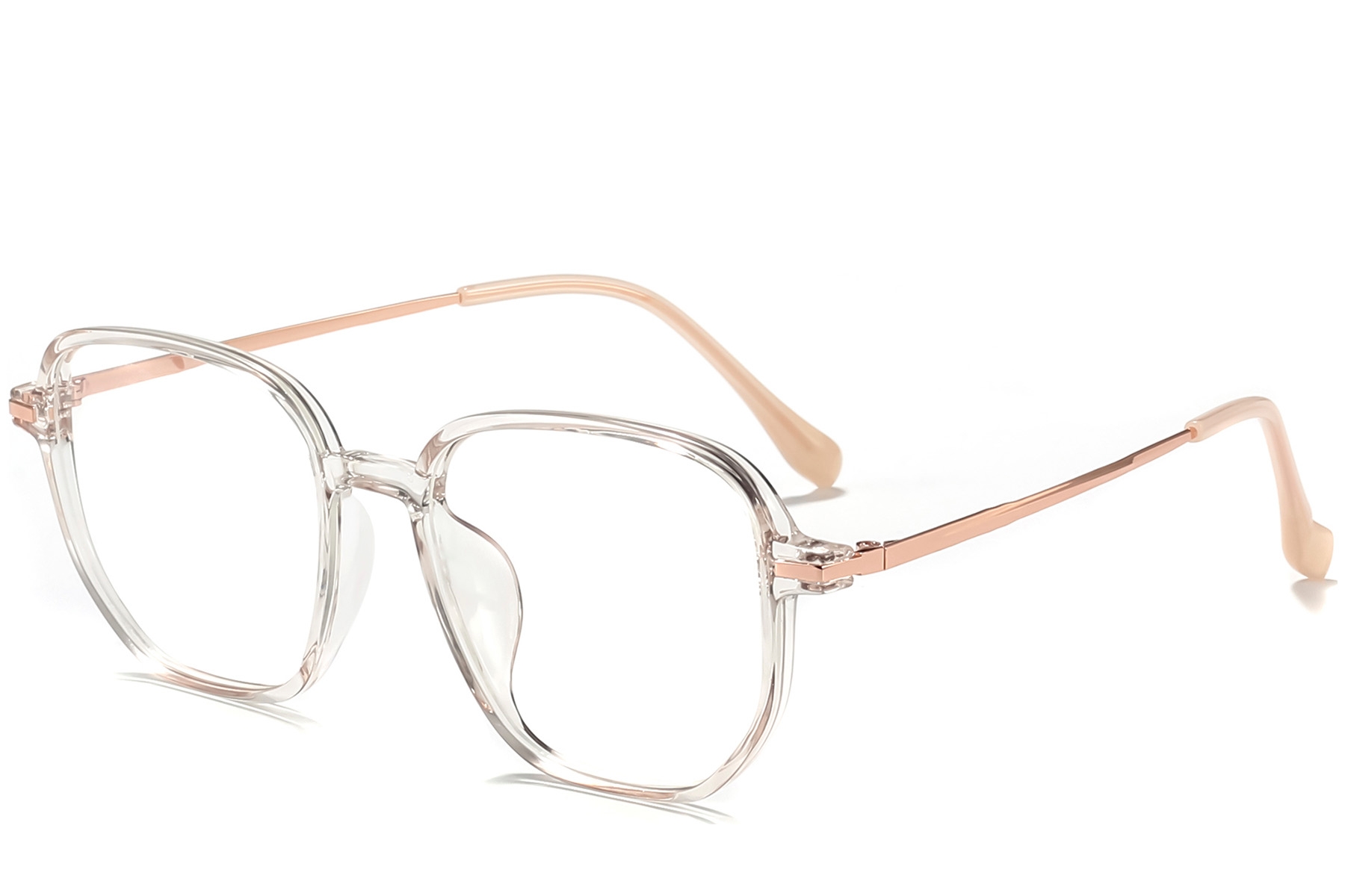 Rectangular Pink Titanium Glasses #BS0218-0307