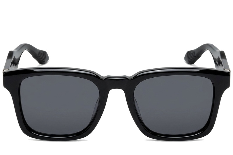 Plastic Black Rectangular Sunglasses #BS225-0118 - BLACKSHEEP