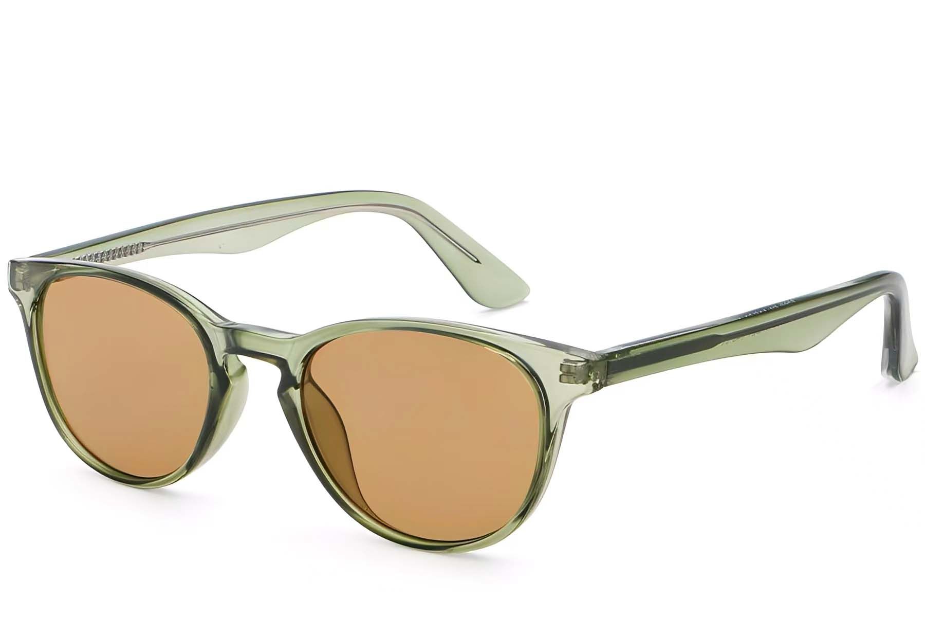Oval Green Plastic Sunglasses | Blacksheep