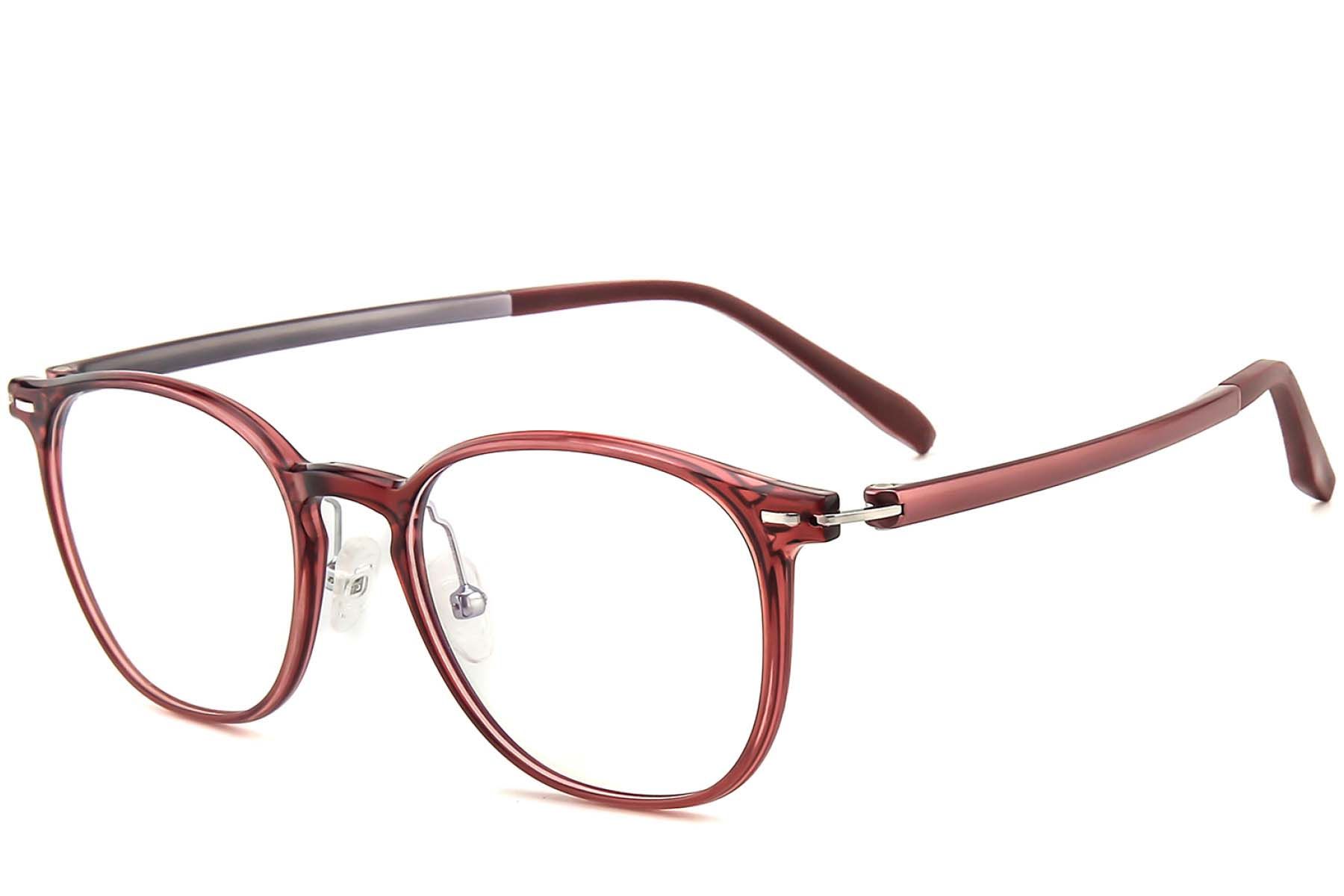 Oval Red Ultem Glasses #BS1025-0408 Optics - BLACKSHEEP