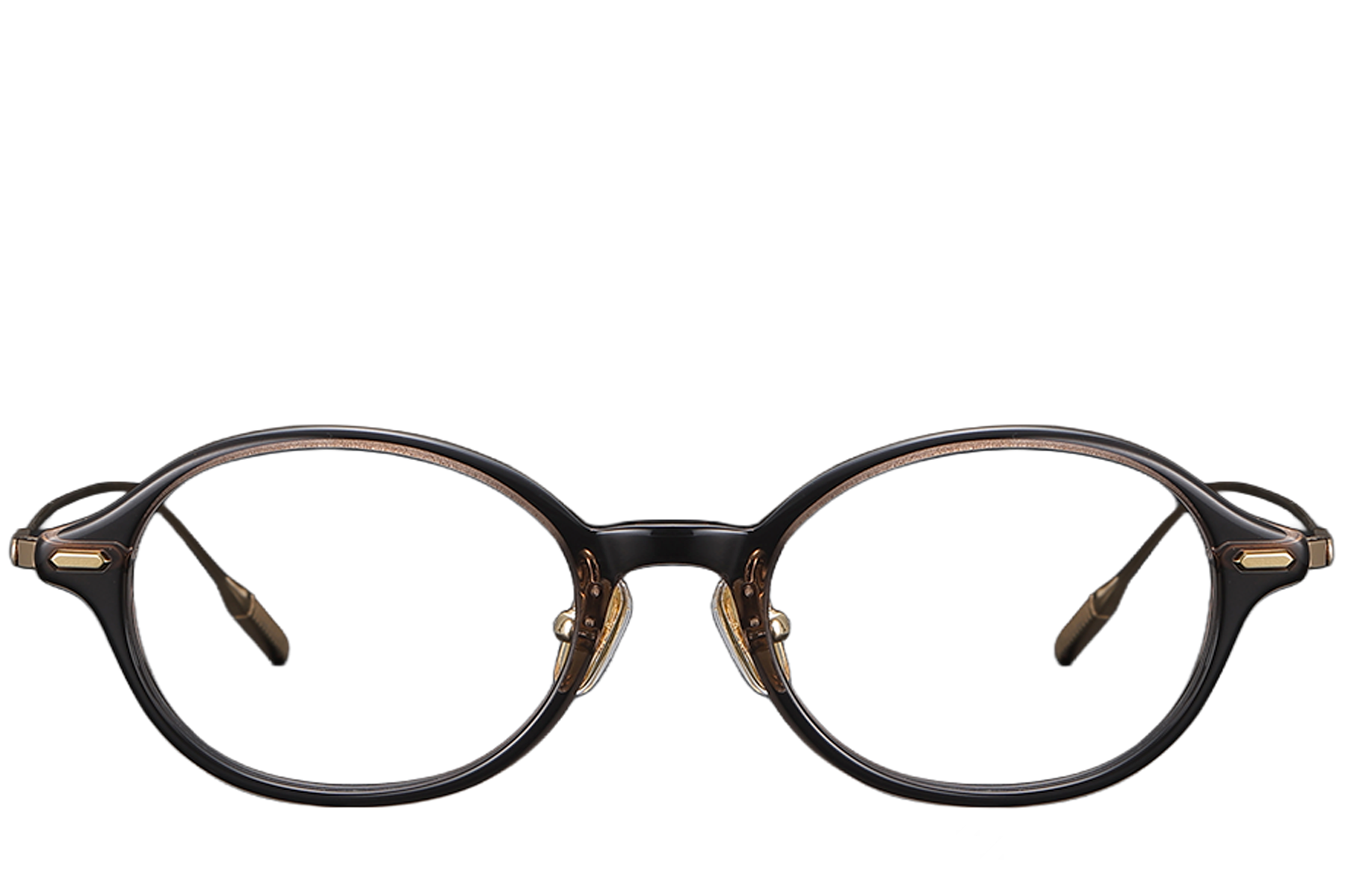 Oval Brown Titanium Glasses #BS1913-0364
