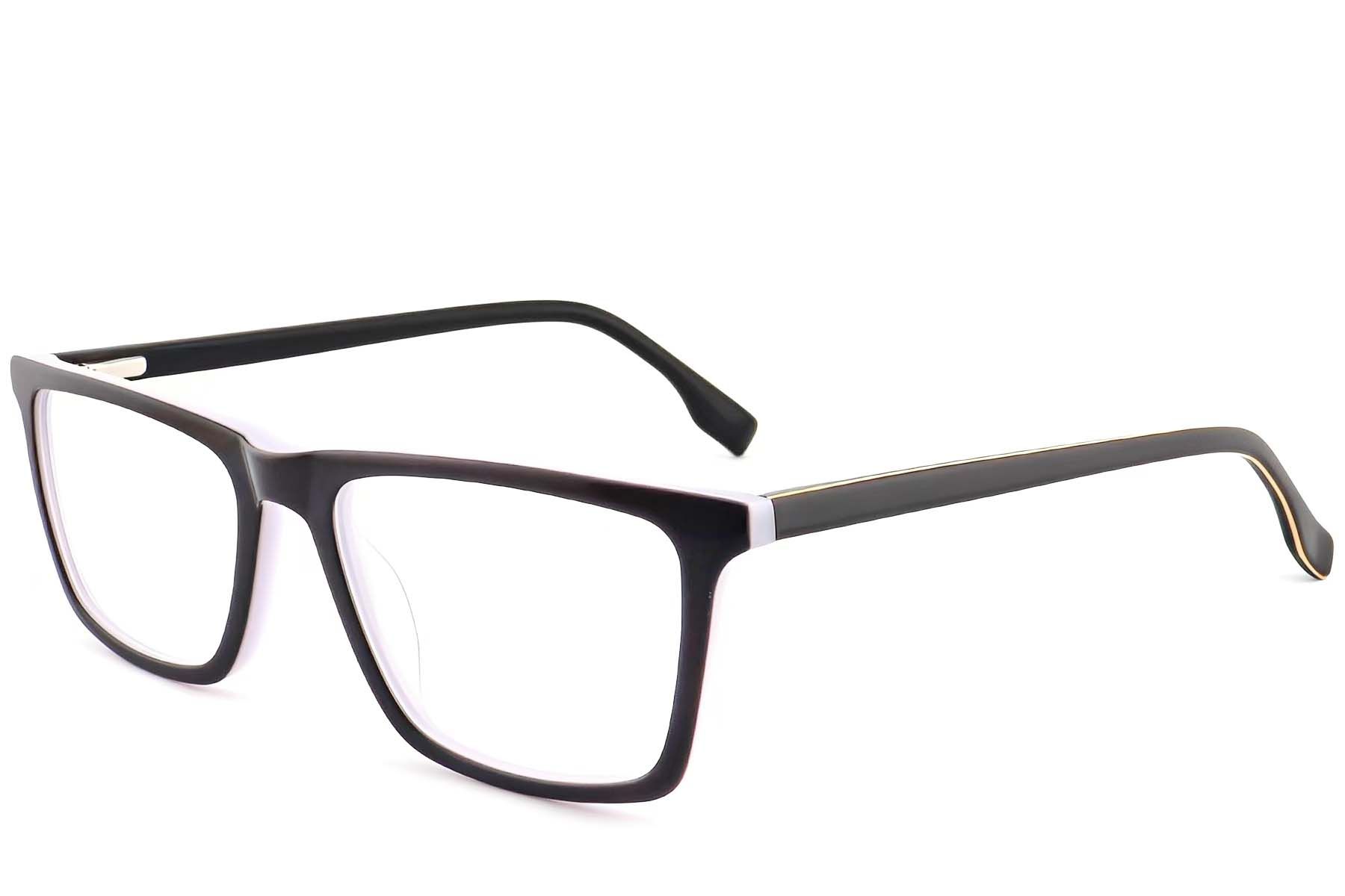 Rectangular Grey Acetate Optics #BS2012-0514 - BLACKSHEEP US