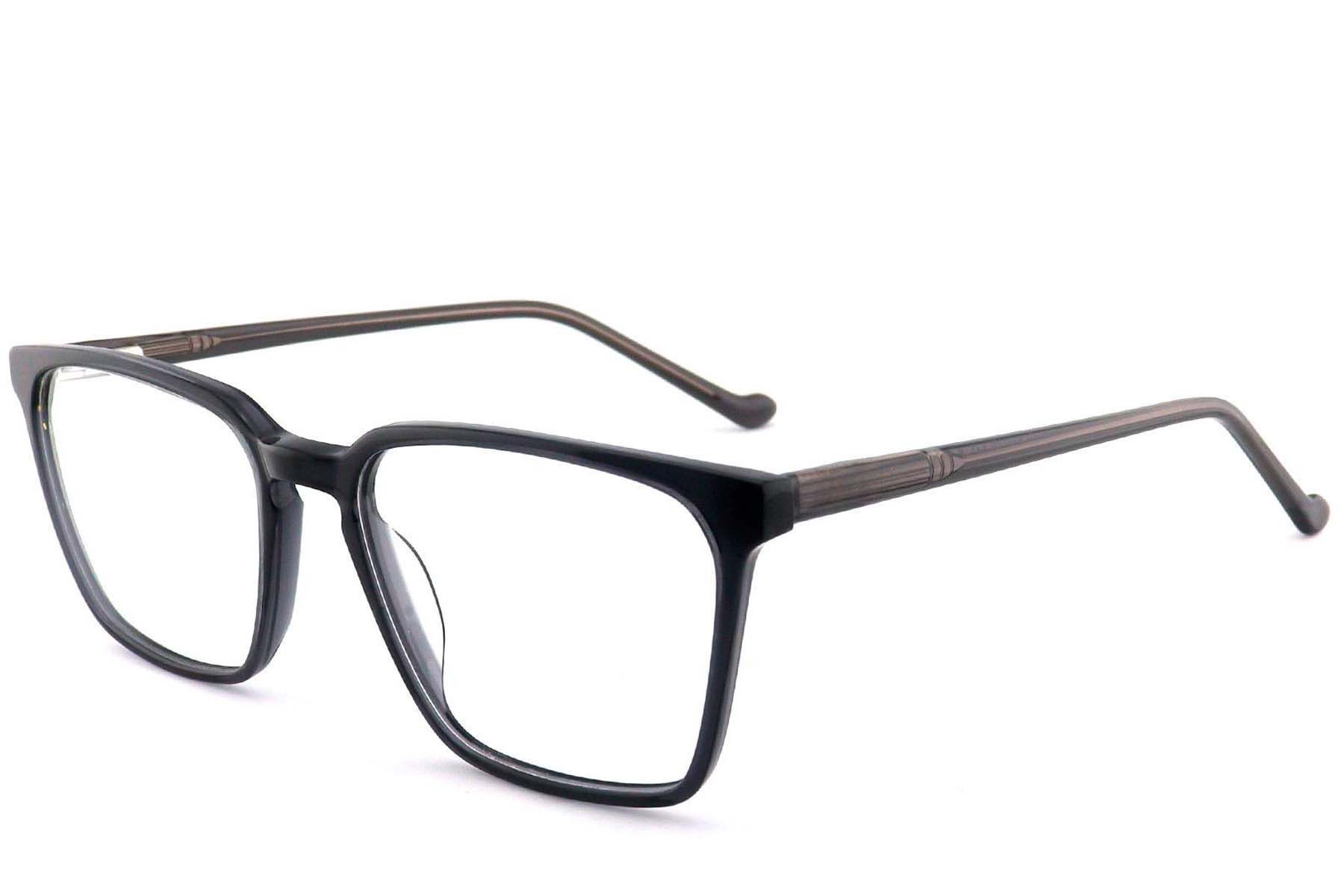 Rectangular Grey Acetate Optics #BS2012-0576 - BLACKSHEEP EU
