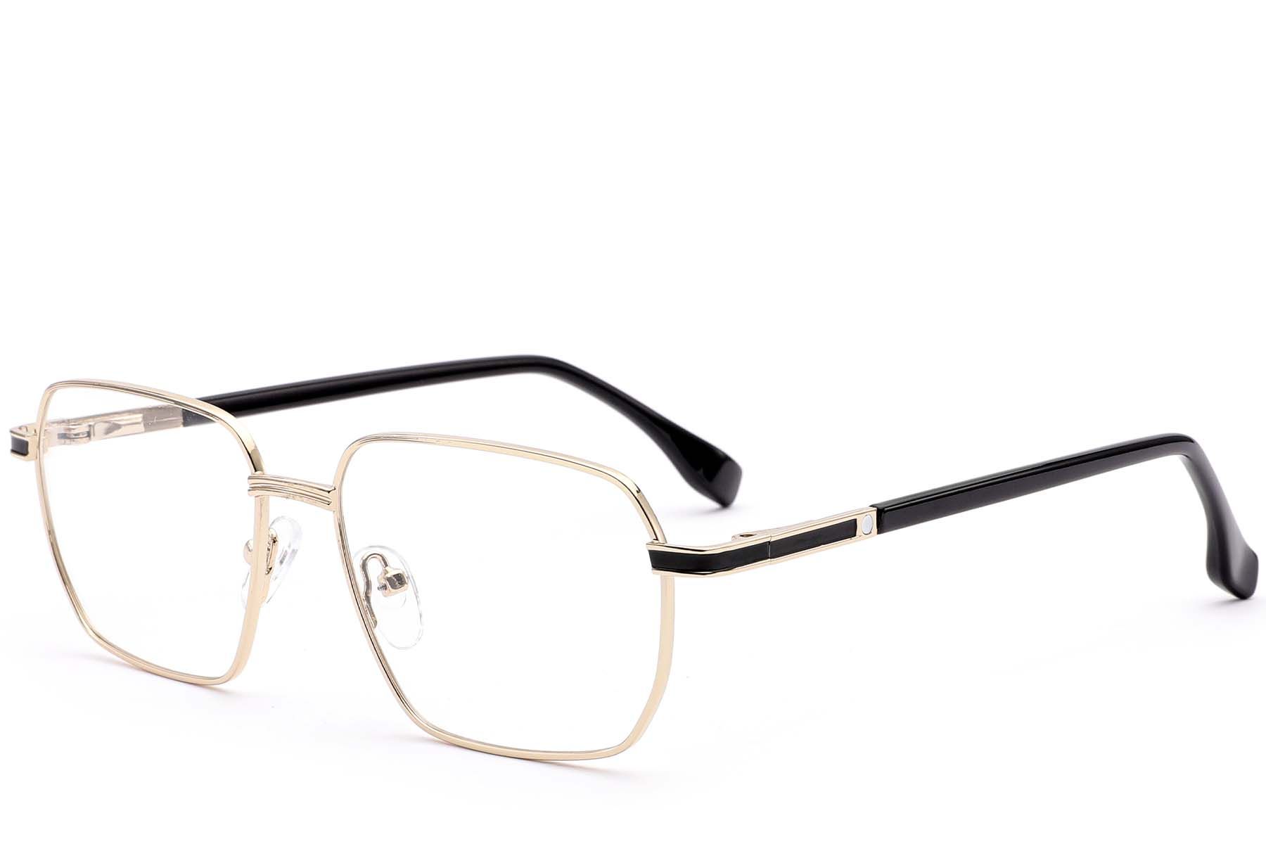 Rectangular Golden Metal Glasses #BS2012-0949