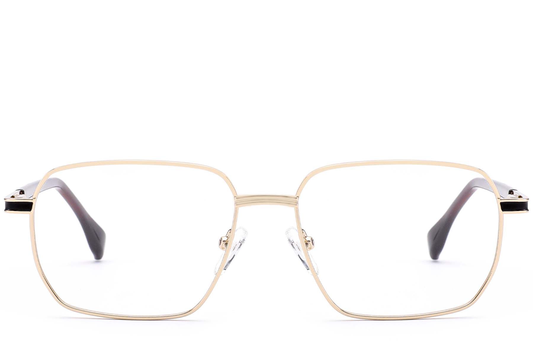 Rectangular Golden Metal Glasses #BS2012-0949