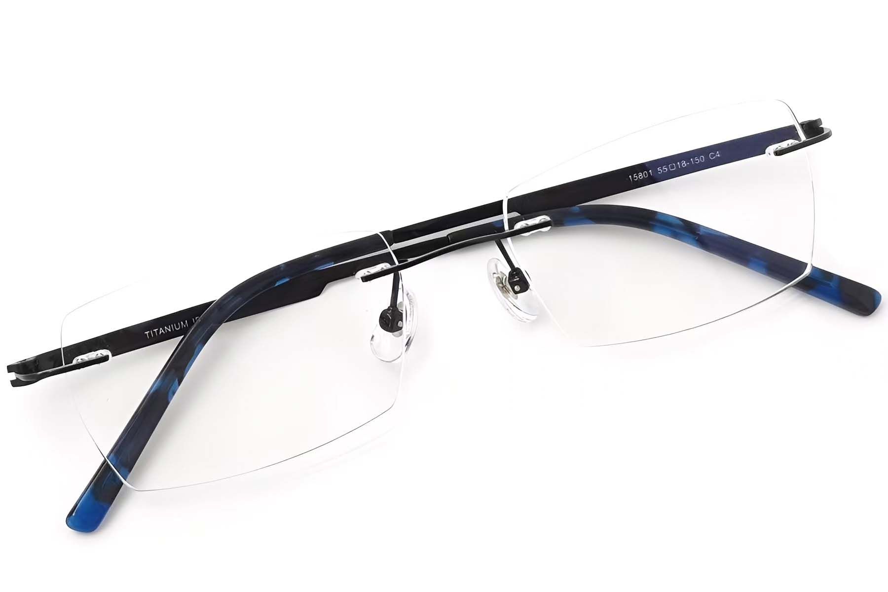 Invisible Black Titanium Glasses #BS2419-0003 - BLACKSHEEP