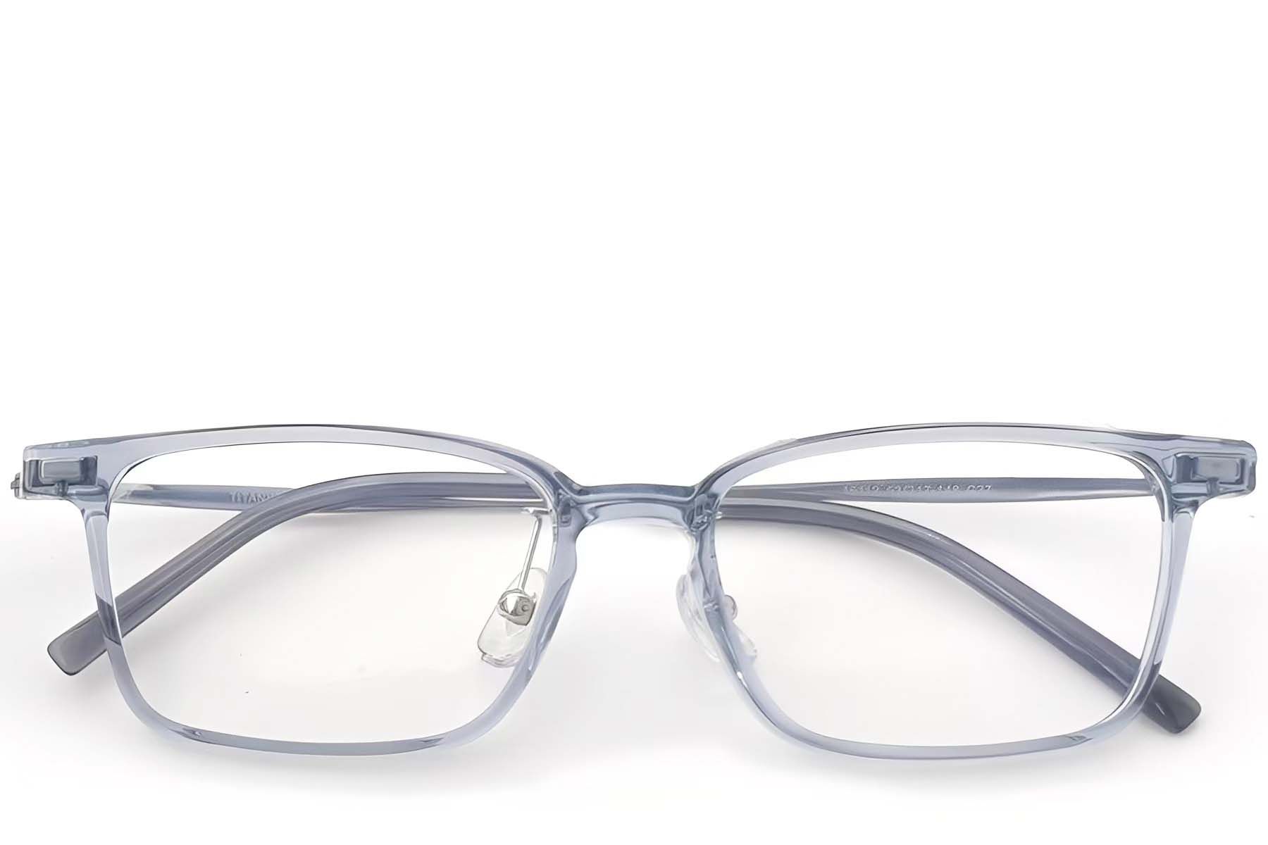 Rectangular Blue Titanium Glasses #BS2419-0125 - BLACKSHEEP