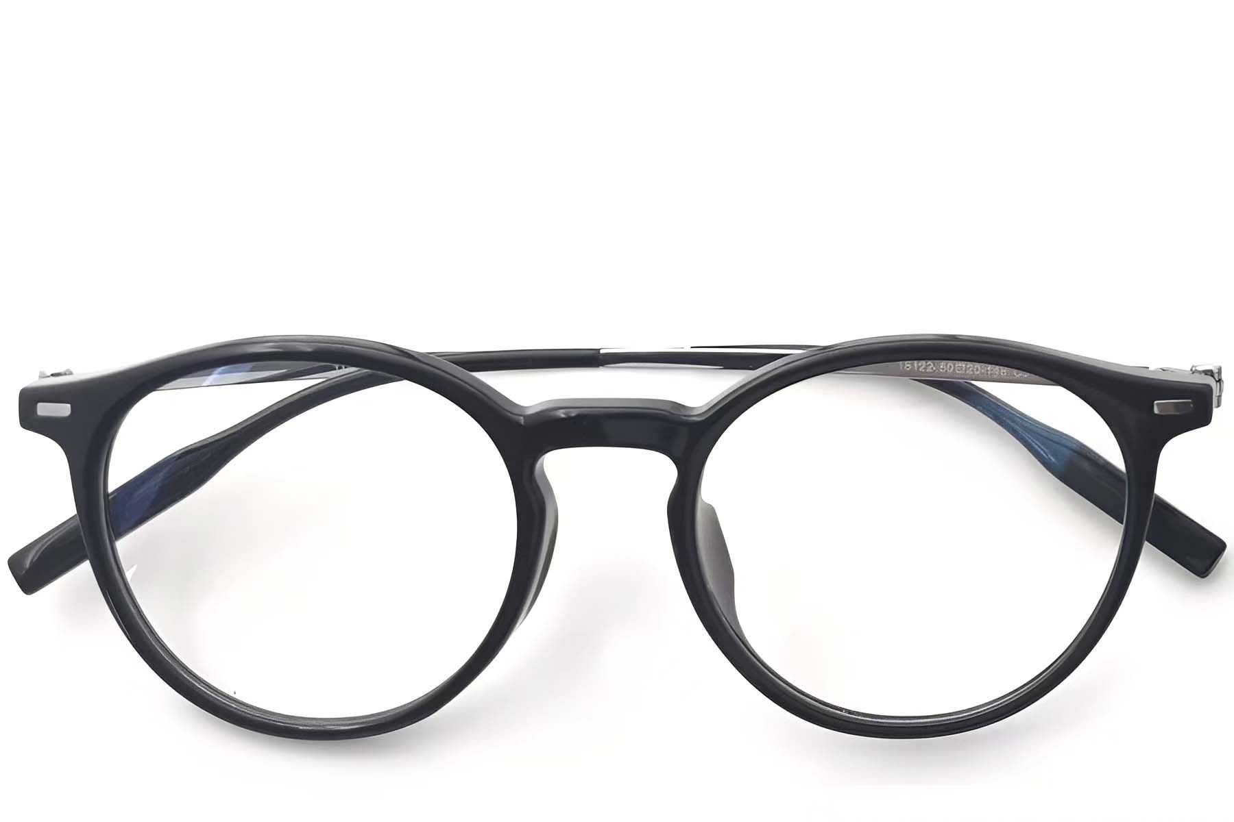 Oval Black Titanium Glasses #BS2419-0143 - BLACKSHEEP