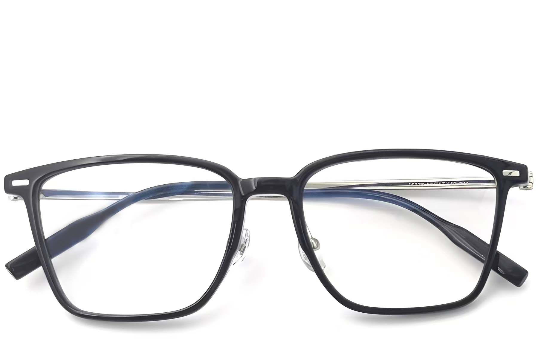 Rectangular Black Titanium Glasses #BS2419-0148 - BLACKSHEEP