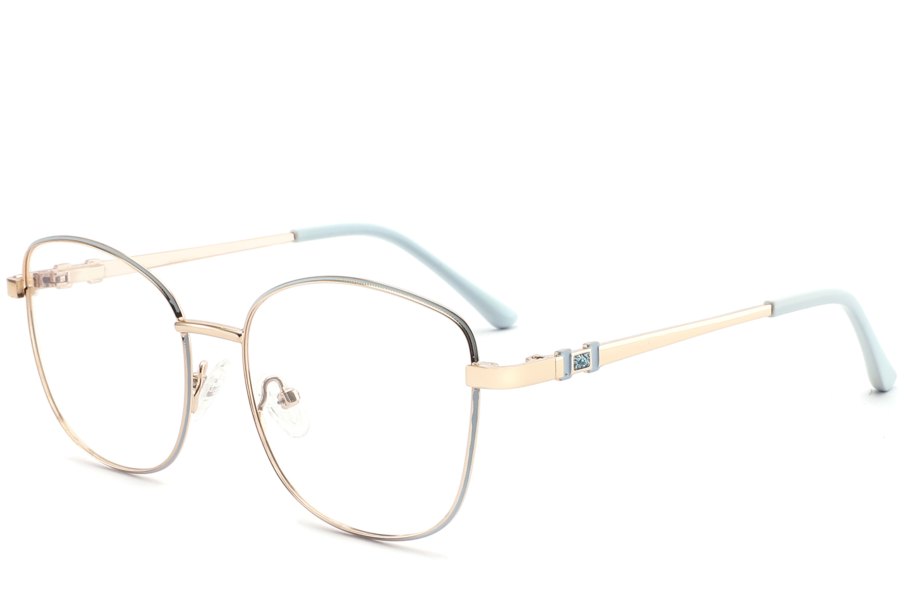 Butterfly Blue Metal Glasses #BS2425-0497 - BLACKSHEEP