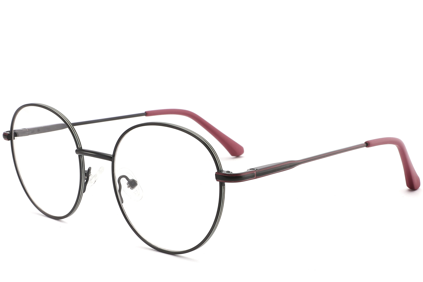 Oval Red Metal Glasses #BS2425-0541 - BLACKSHEEP