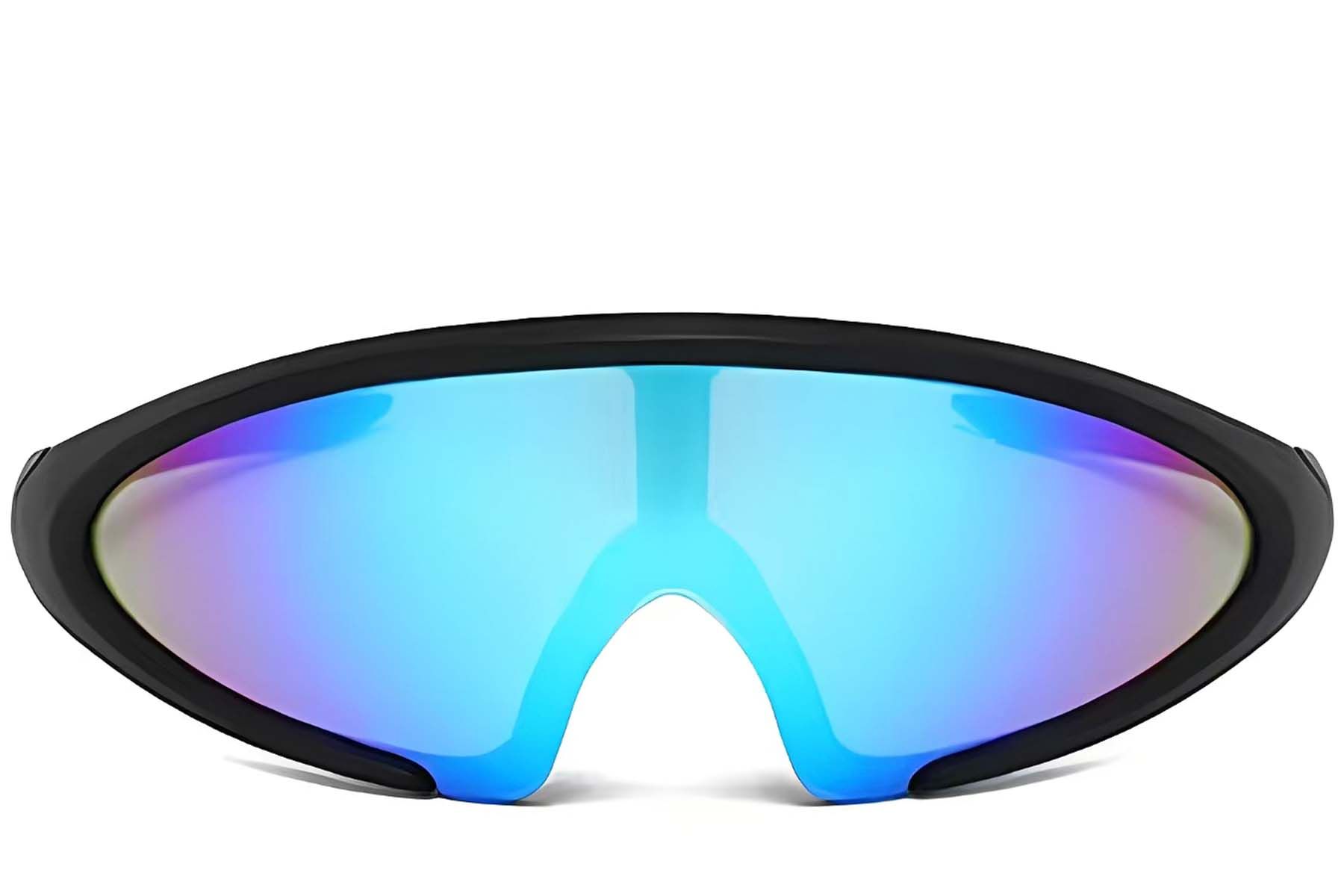 Semi-rimless Black Plastic Sunglasses #BS2426-0032 - BLACKSHEEP