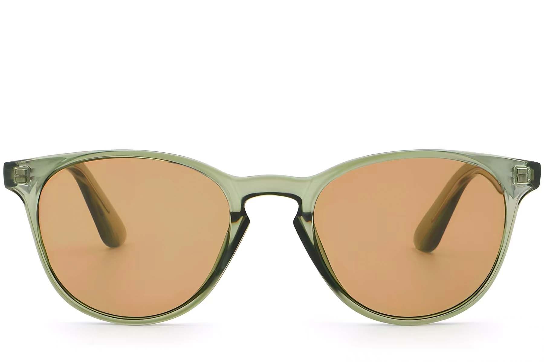 Oval Green Plastic Sunglasses | Blacksheep