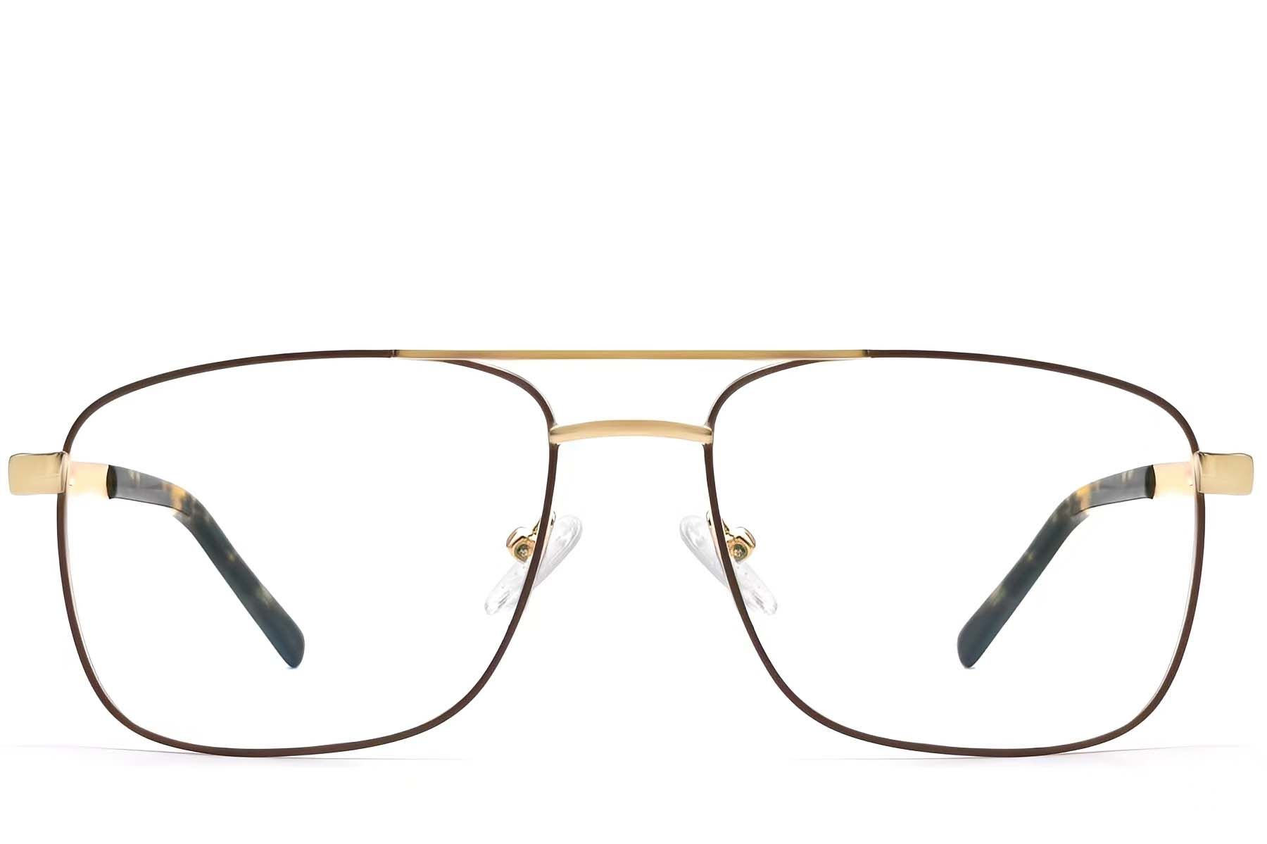 Aviator Bruine Metalen Bril #BS2607-0036 - BLACKSHEEP NL