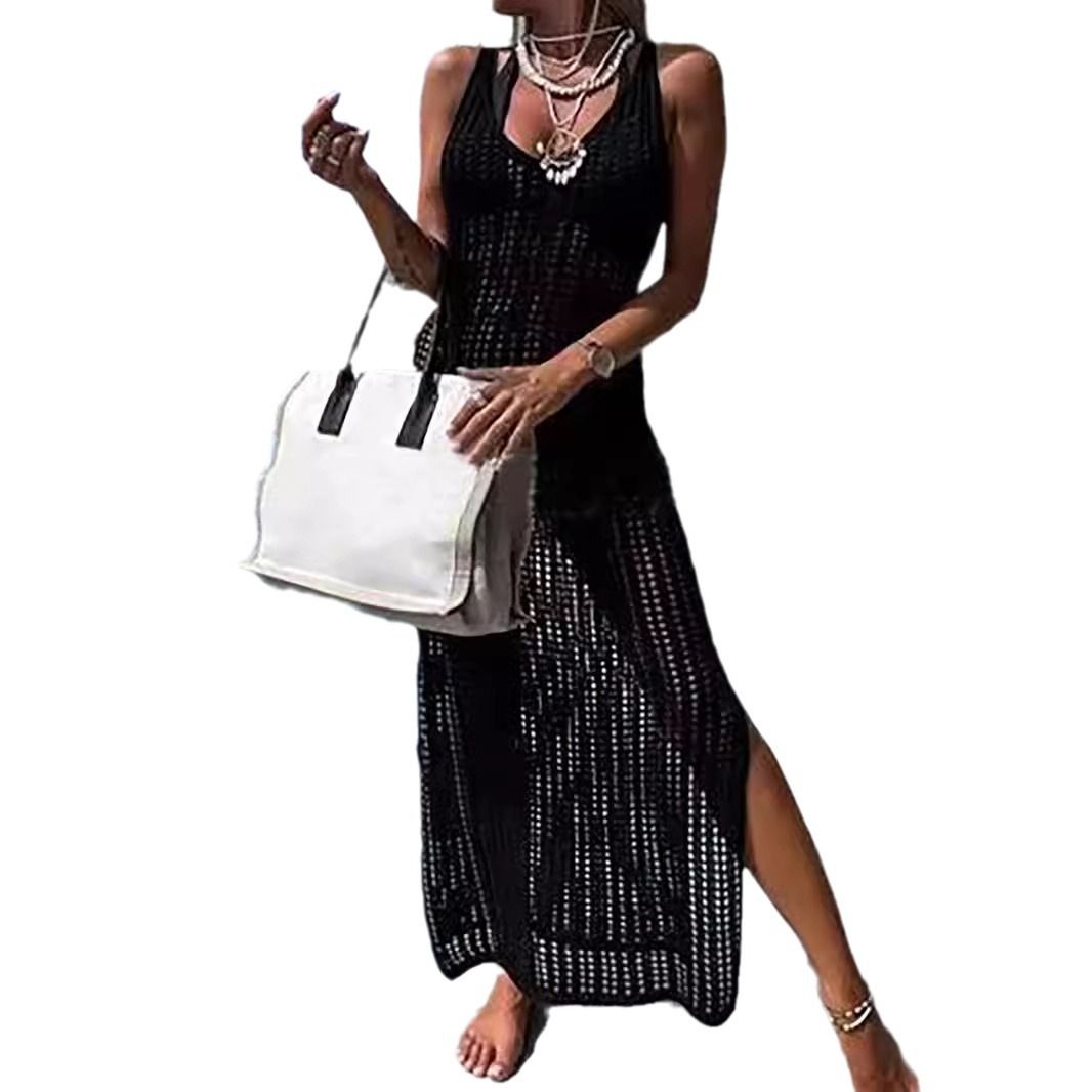 Knitted Crochet Cami Dress - Summer Holiday Beach Cover Up