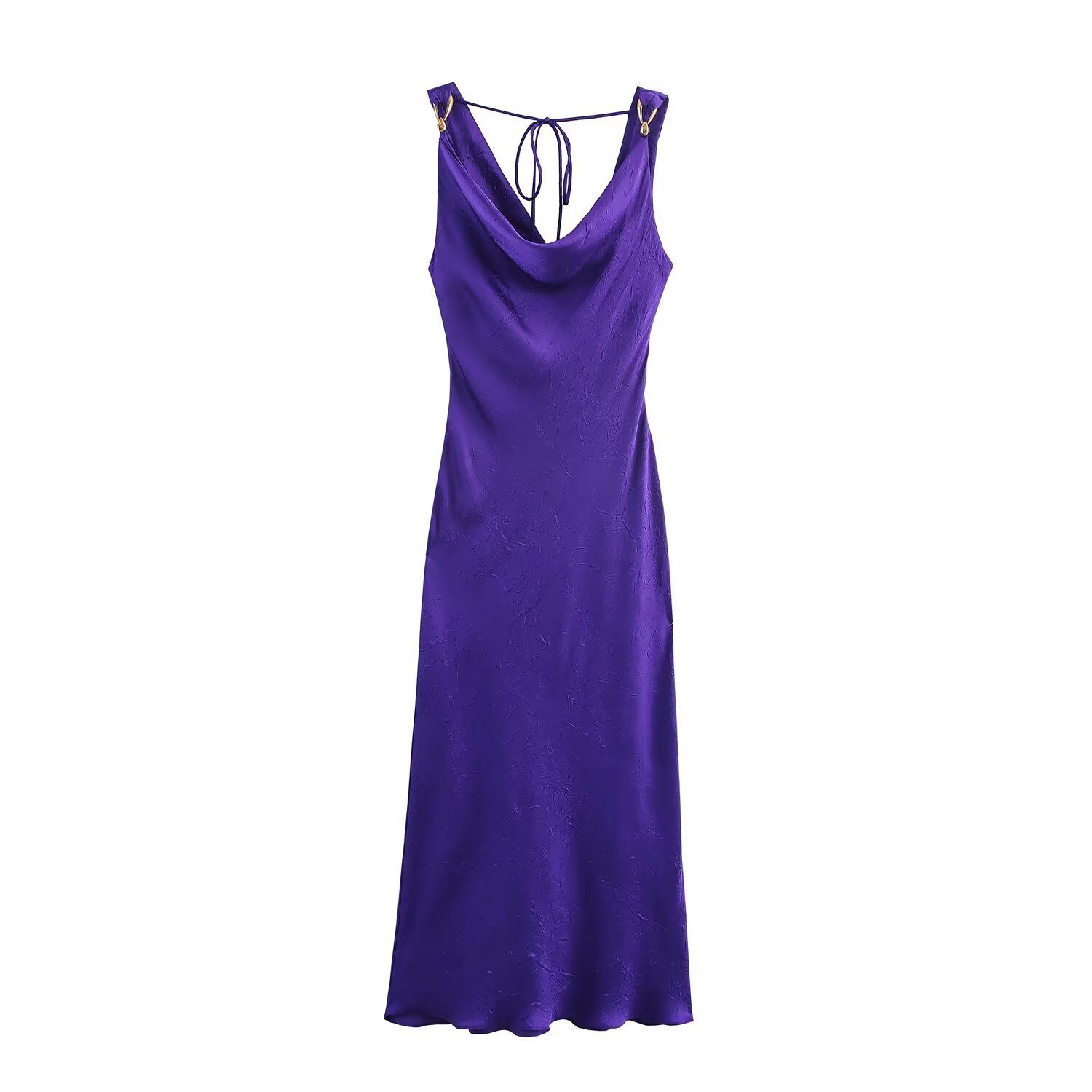 Women's Midi Dress with Built-in Bra - Versatile European Style KUN-00085