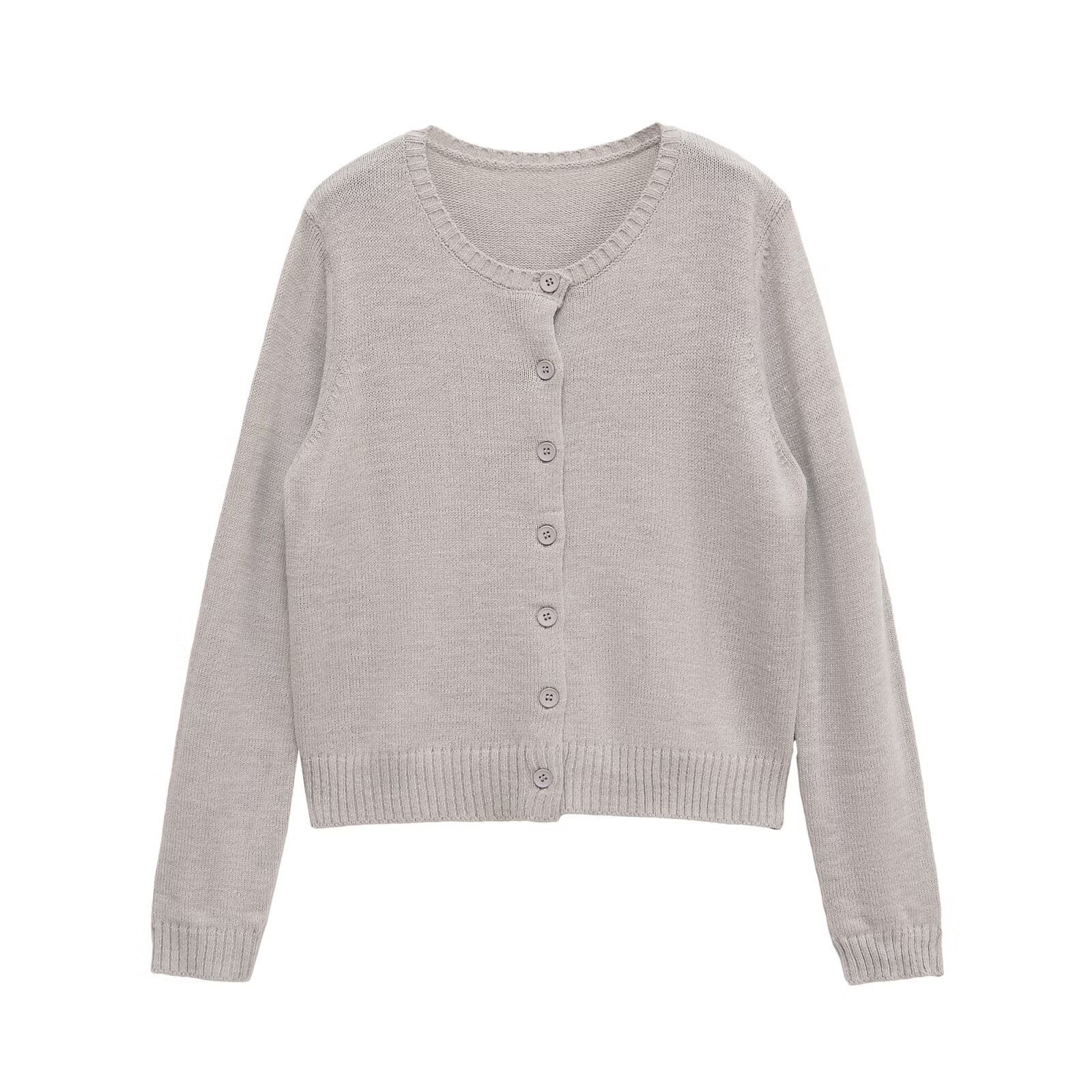 Wool Blend Knit Sweater - European Style Crew Neck KUN-00019