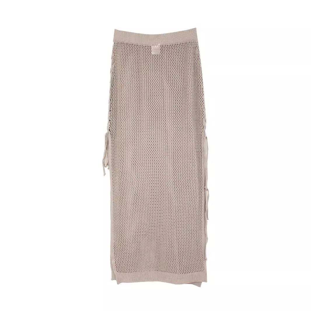 Knit Maxi Dress Women's Slit Long Beach Cover Up Summer Spring SSU-00003