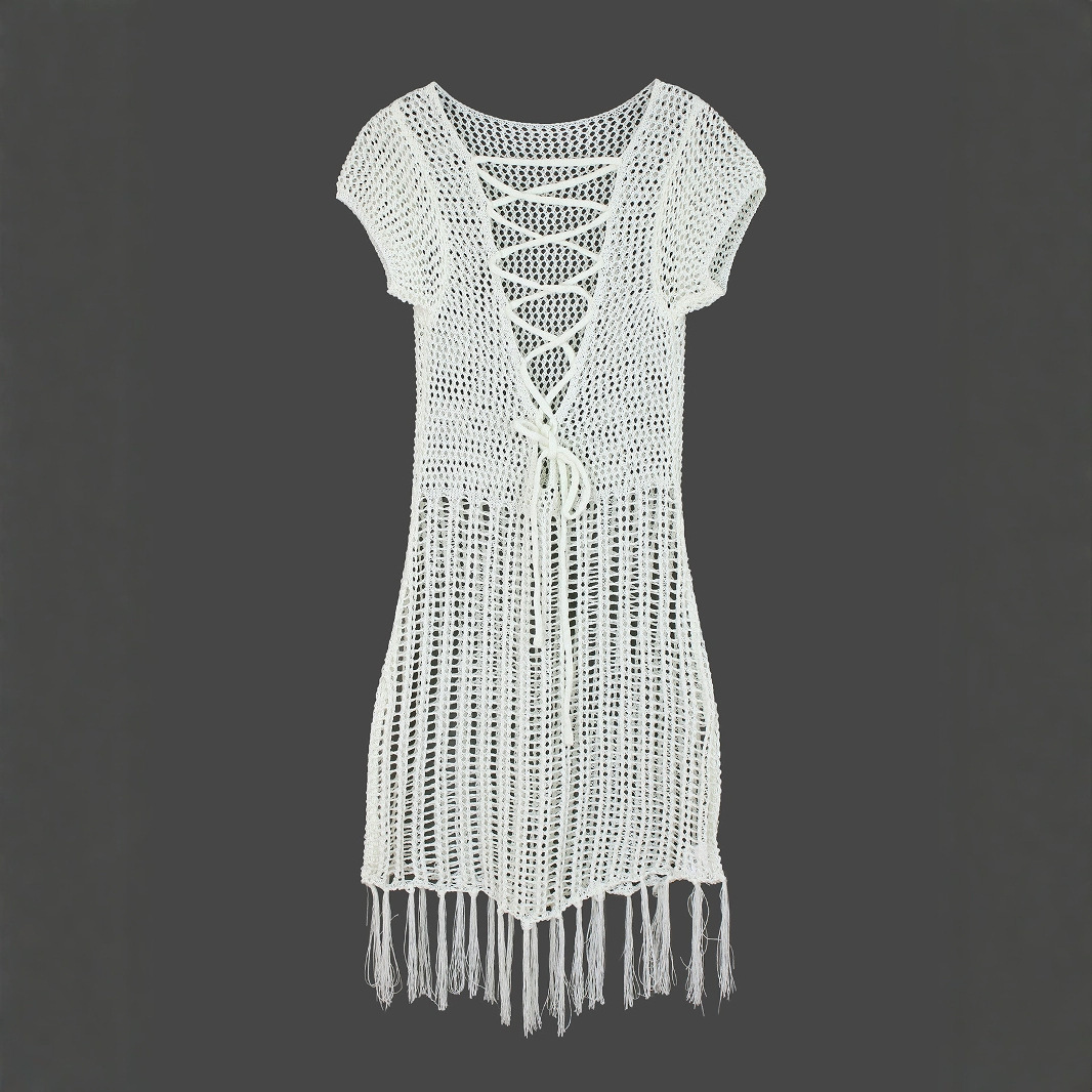 Women's Knit Crochet Beach Dress Summer Spring